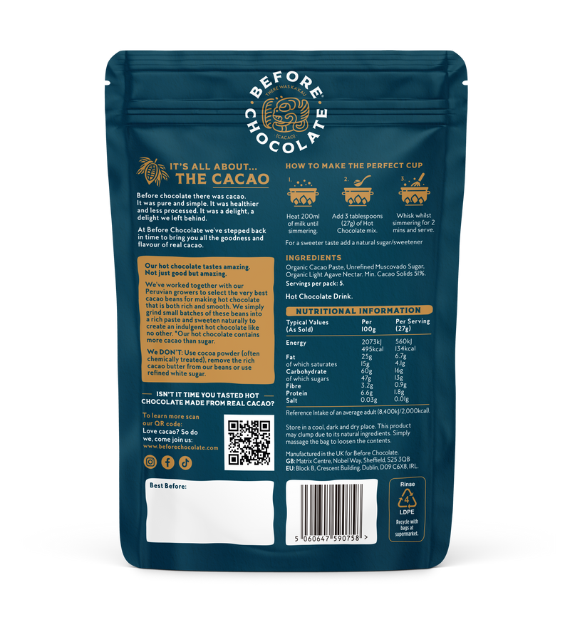 Classic Original Hot Chocolate | Velvety Smooth Real Cacao From £3.99 ...