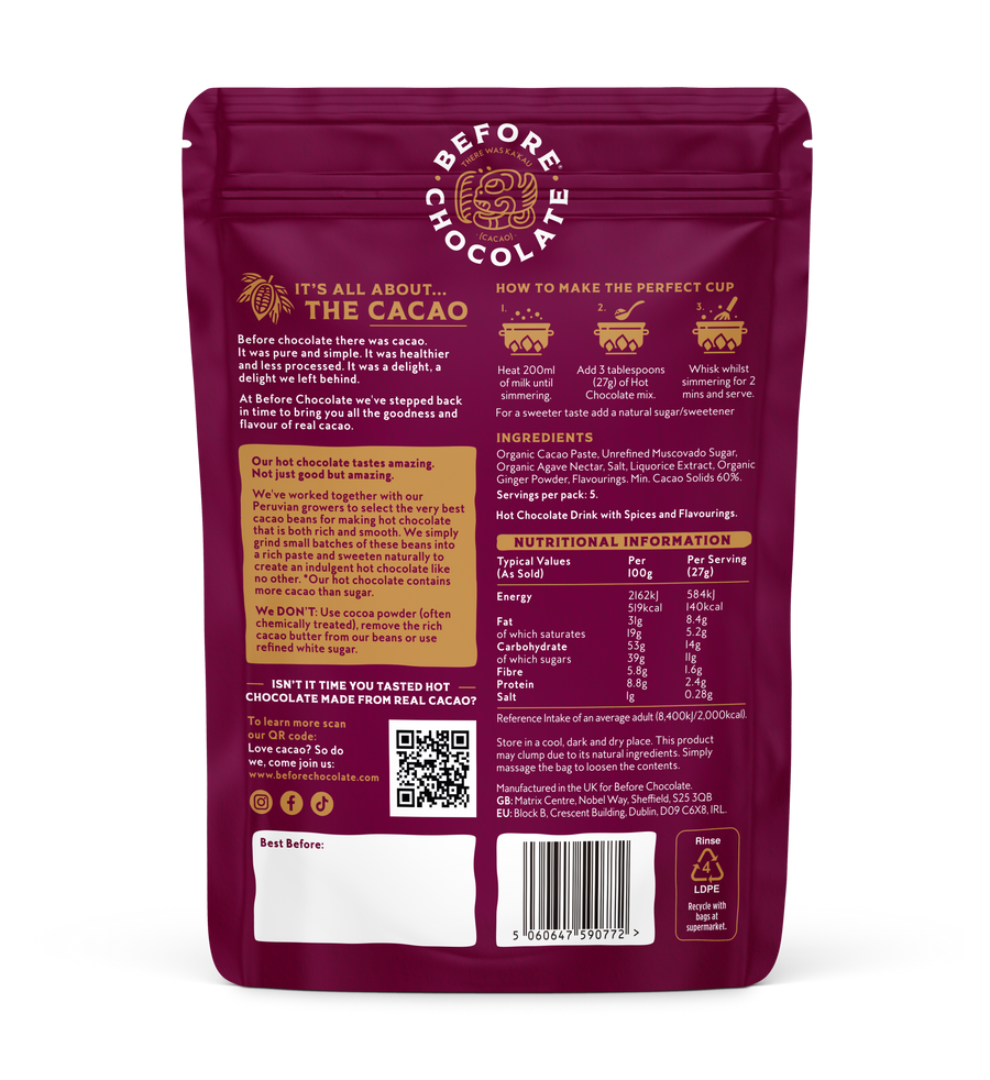 Proper Hot Chocolate made from whole Cacao Bean | Before Chocolate